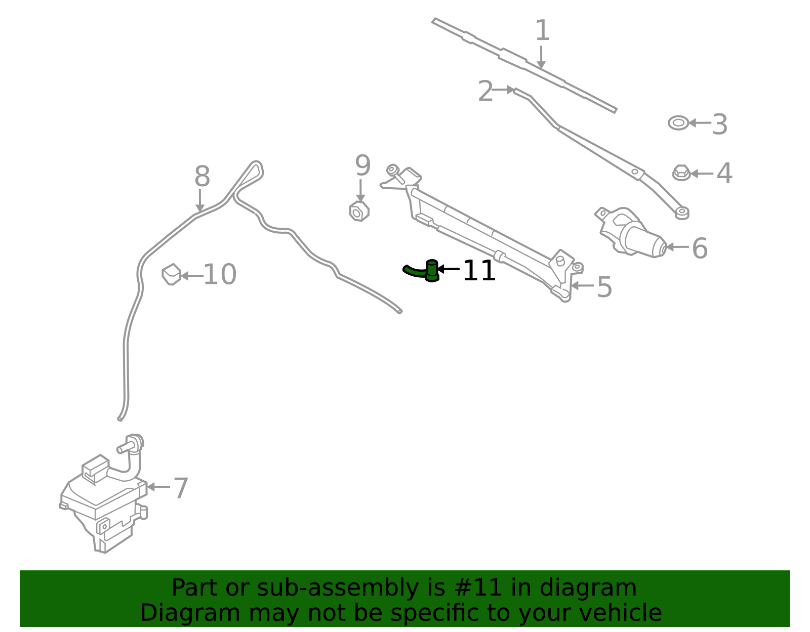 2008-2012 Ford Washer Nozzle 8E5Z-17603-A | OEM Parts Online