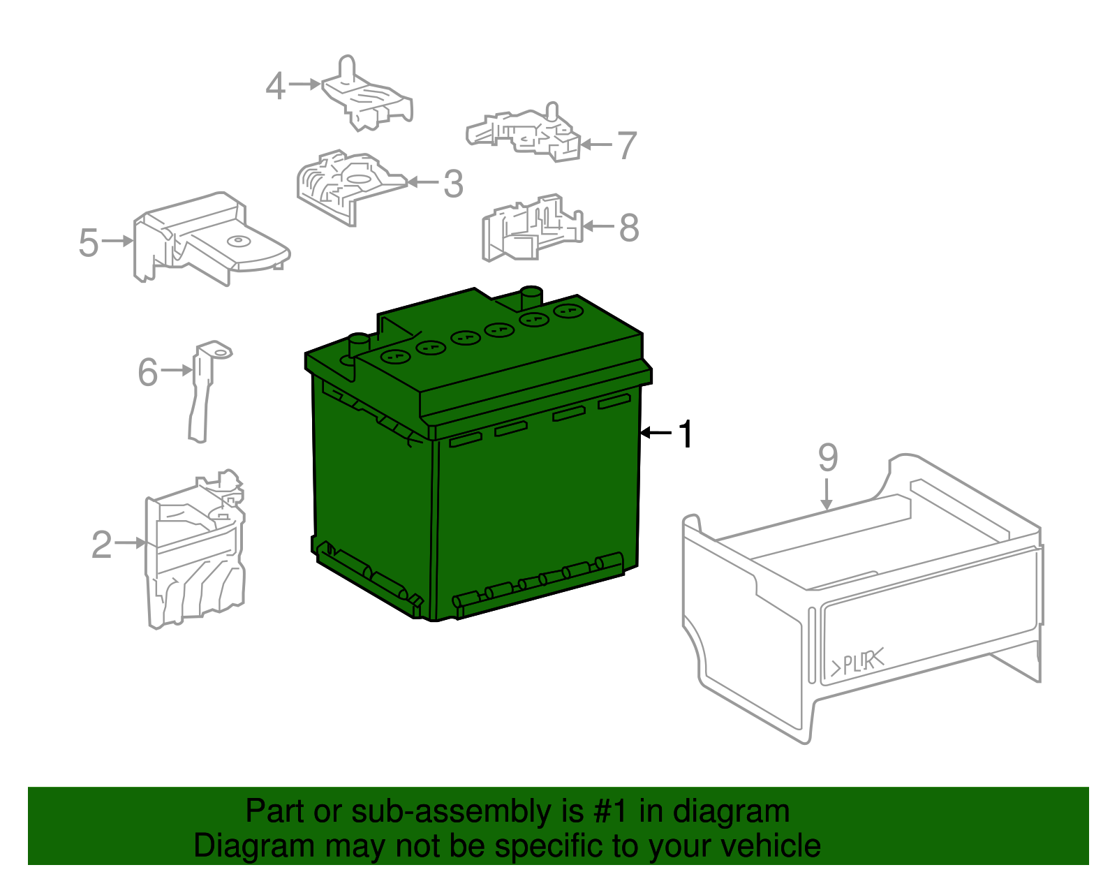 28800-37130 - Vehicle Battery - 2016-2023 Toyota | OEM Genuine Toyota Parts