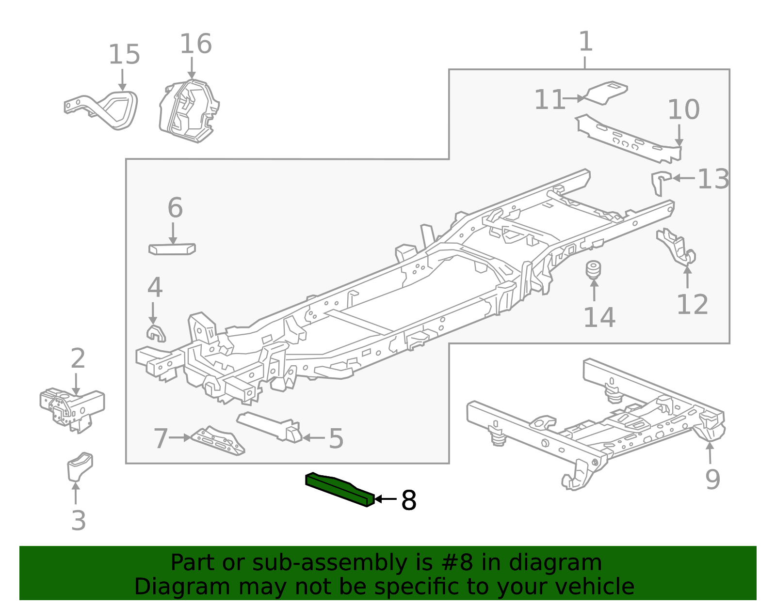 2019-2021 GM Transmission Support Crossmember 23349246 | Capital Chevy ...