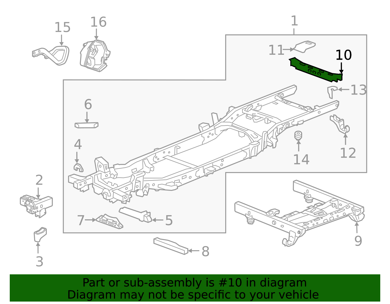 2019-2025 GM Spare Wheel Hoist Crossmember 84265808 | GetOEMParts.com