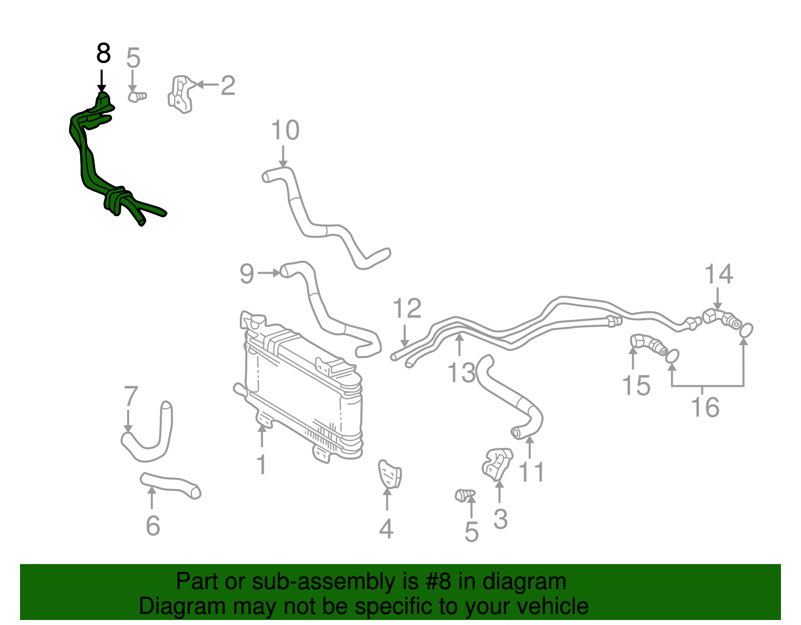 1998-2007 Toyota Land Cruiser Tube Assembly 32906-60150 | Toyota Parts ...