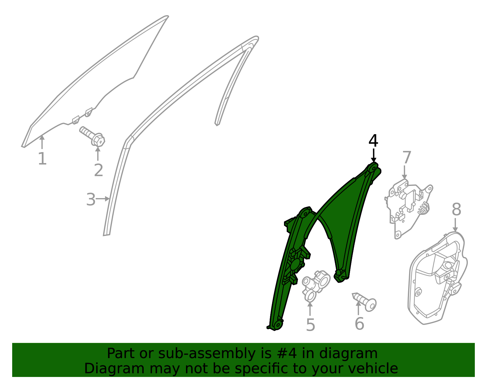 2025 Mazda CX-50 Window Regulator VA40-59-590A | QuirkParts