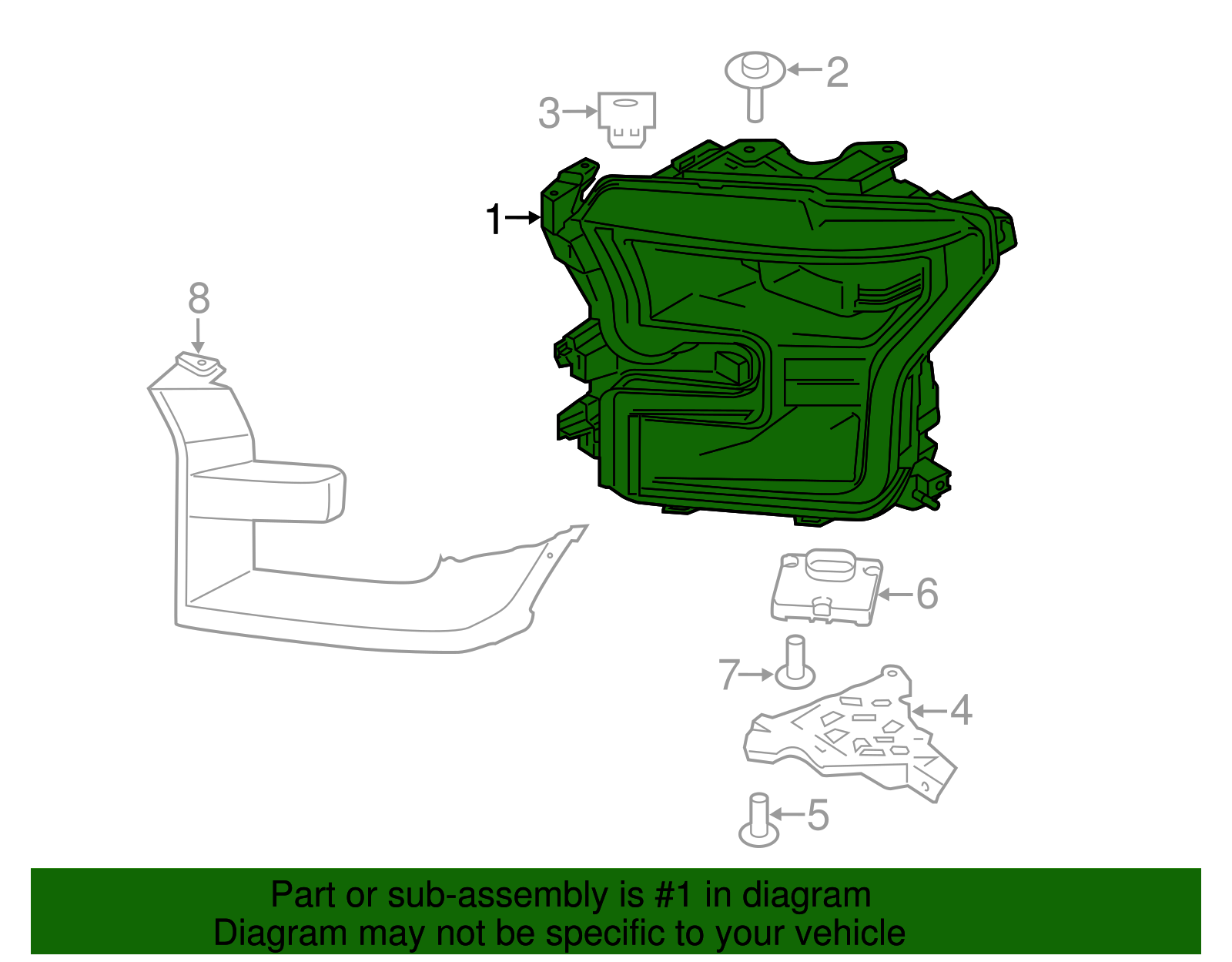 2017-2020 Ford F-150 Composite Headlamp - Driver's Side (LH) HL3Z-13008 ...