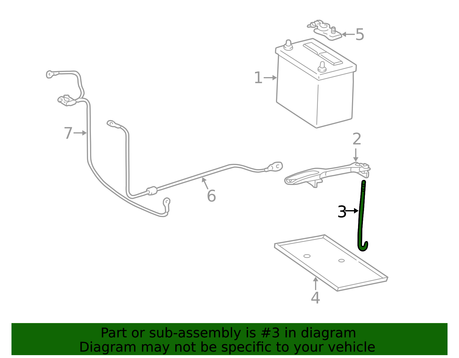 2000-2007 Toyota Land Cruiser Battery Holder Bolt 74451-60070 | MotorMotor