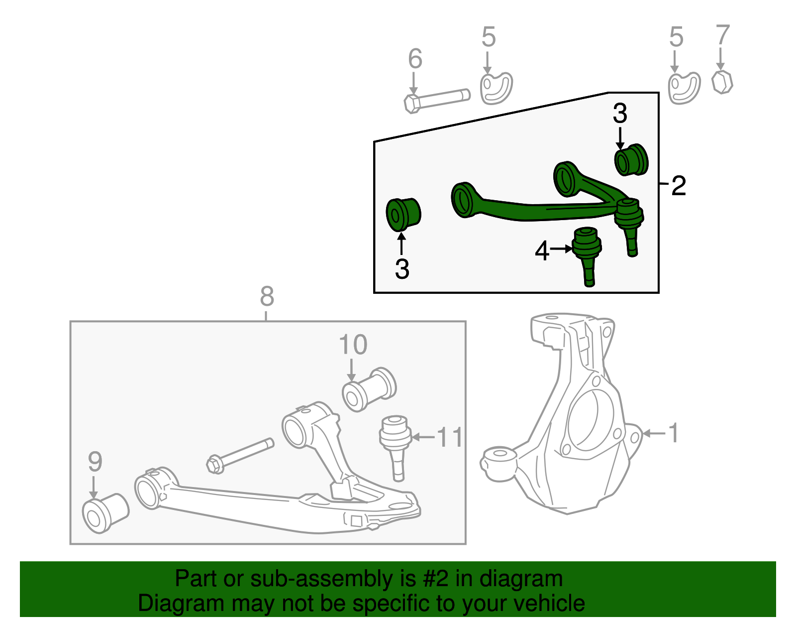 2014-2020 GM Upper Control Arm 84628487 GM | GMPartsDirect.com
