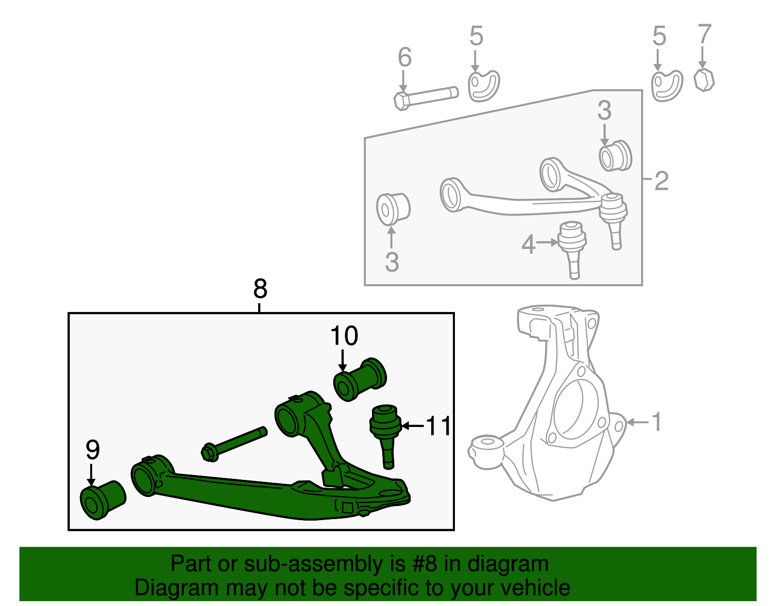 2014-2020 GM Lower Control Arm (Stamped Steel) 84114506 GM ...