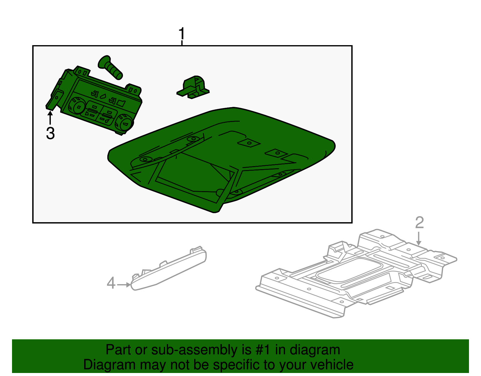 2015 GM Dune Front Floor Console Trim Plate 23484020 | Auto Parts Express