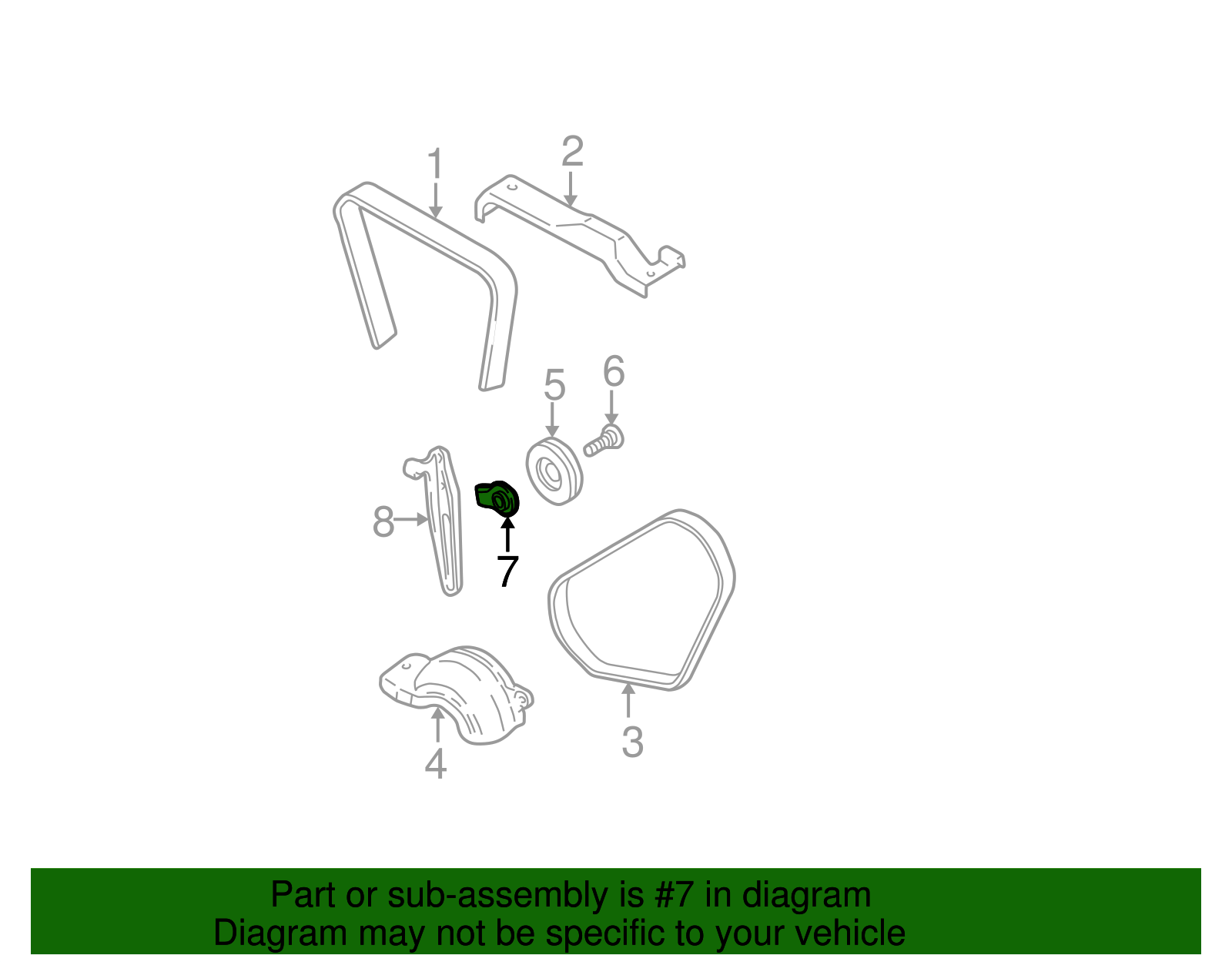 73134AC001 - Genuine Subaru OEM AC Idler Pulley Adjuster Legacy ...