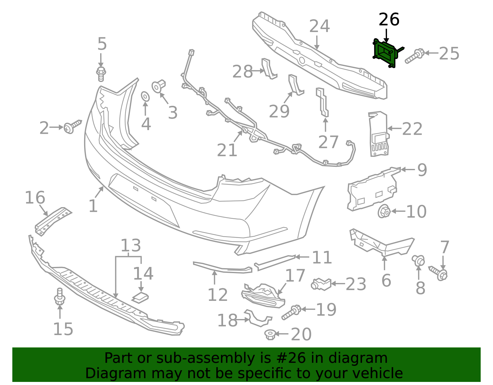86641-F6100 - Impact Bar Mount Bracket 2017-2019 Kia Cadenza | Kia ...