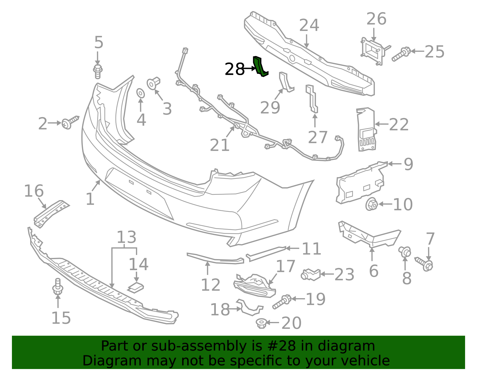 86636-F6100 - Impact Bar Lower Bracket 2017-2019 Kia Cadenza | Kia ...