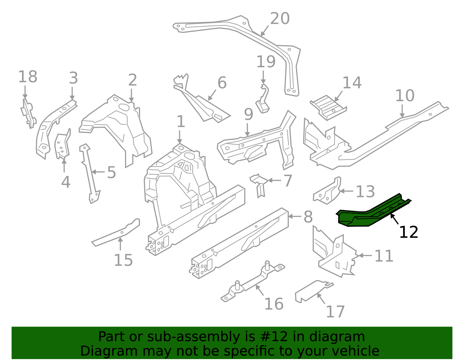 2019-2025 BMW 2019-2024 BMW - Rail Section 41-00-7-488-017 | BMW Parts ...