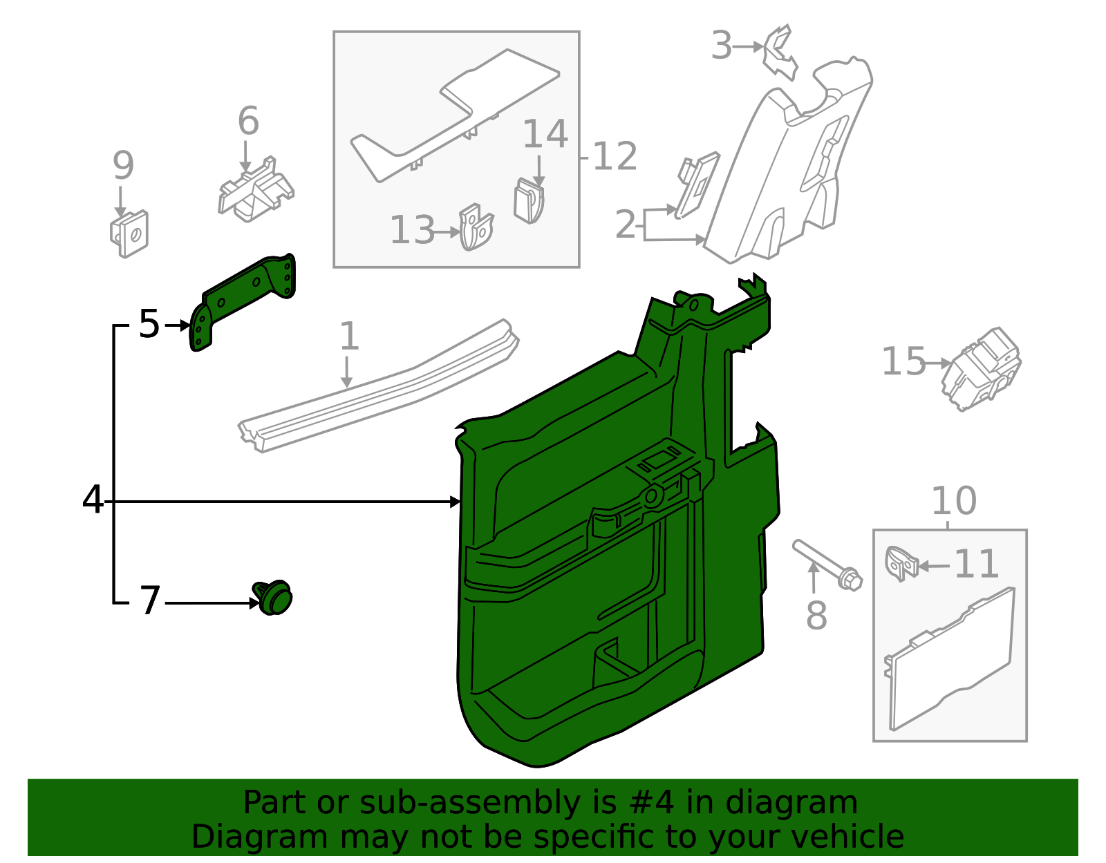 ML3Z-1827411-CB - Door Trim Panel 2021-2025 Ford F-150 | Big 3 Auto Parts