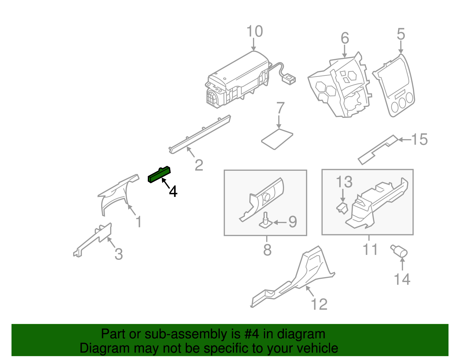 1K1-858-420-B-4J4 - Center Molding 2006-2016 Volkswagen | Wolfsburg ...