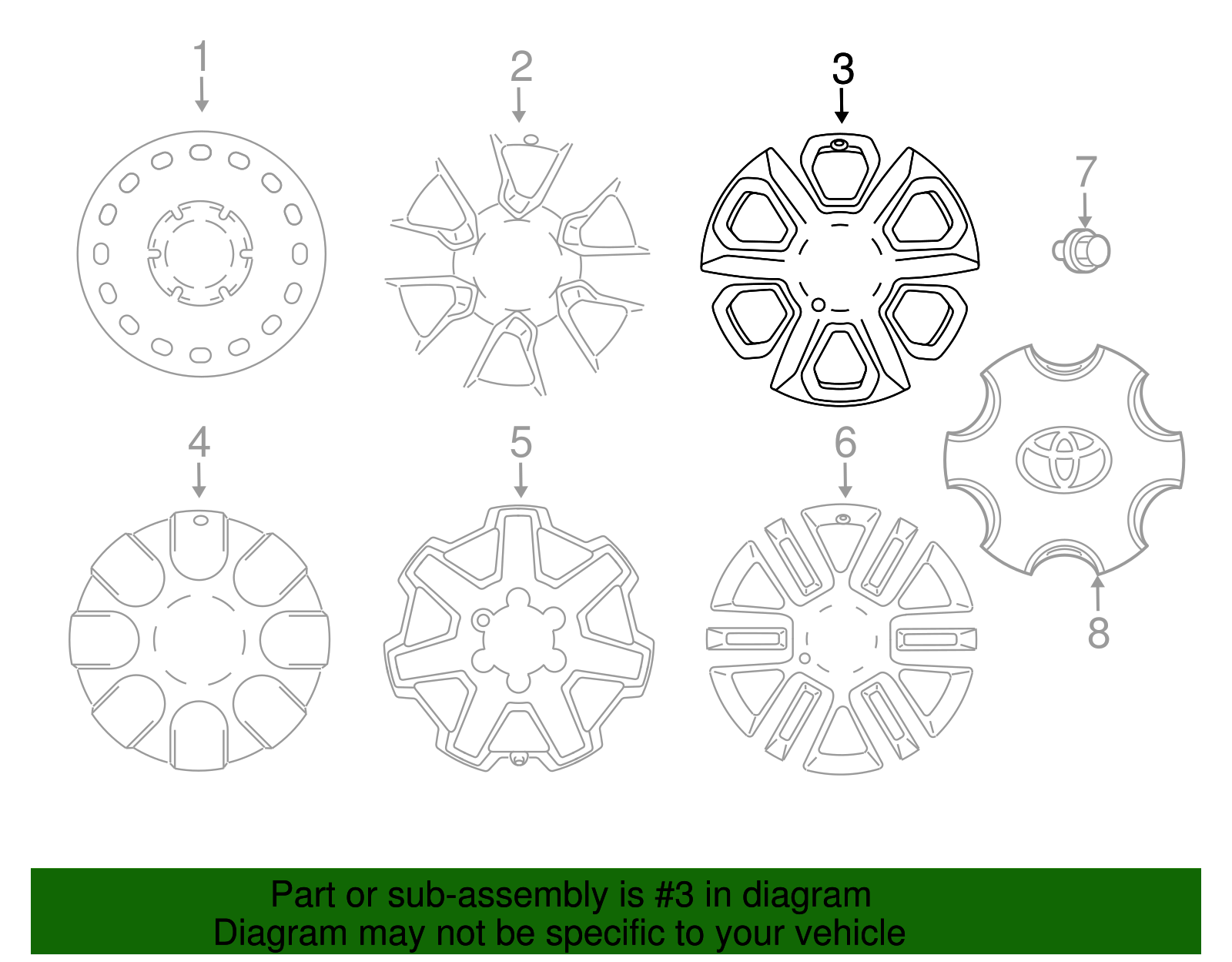 2014-2024 Toyota 4Runner 2014-2024 Toyota 4Runner - Spare Tire 42611 ...