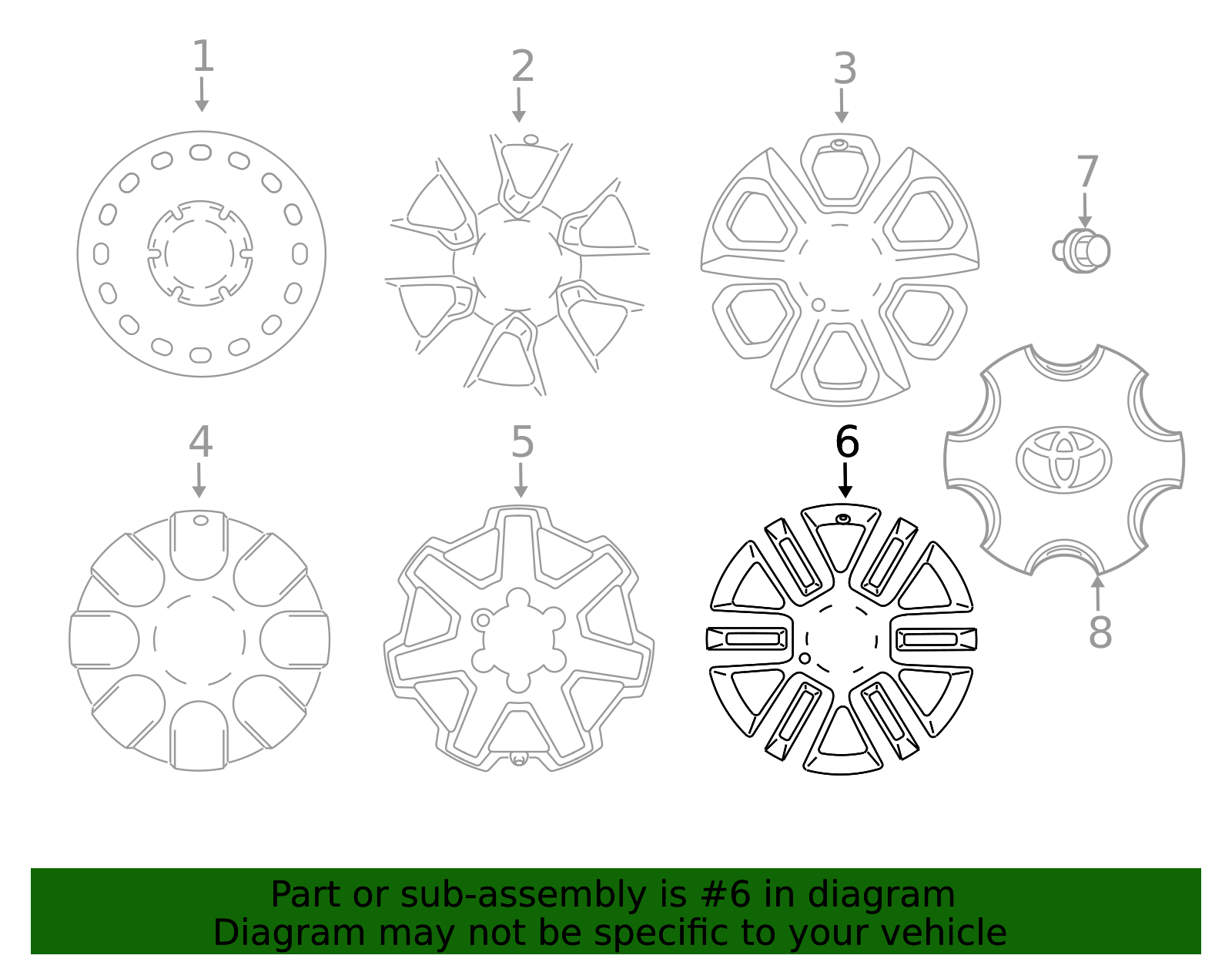 Genuine Official Toyota Wheel, Alloy part# 42611-35610 for 2022-2024 ...