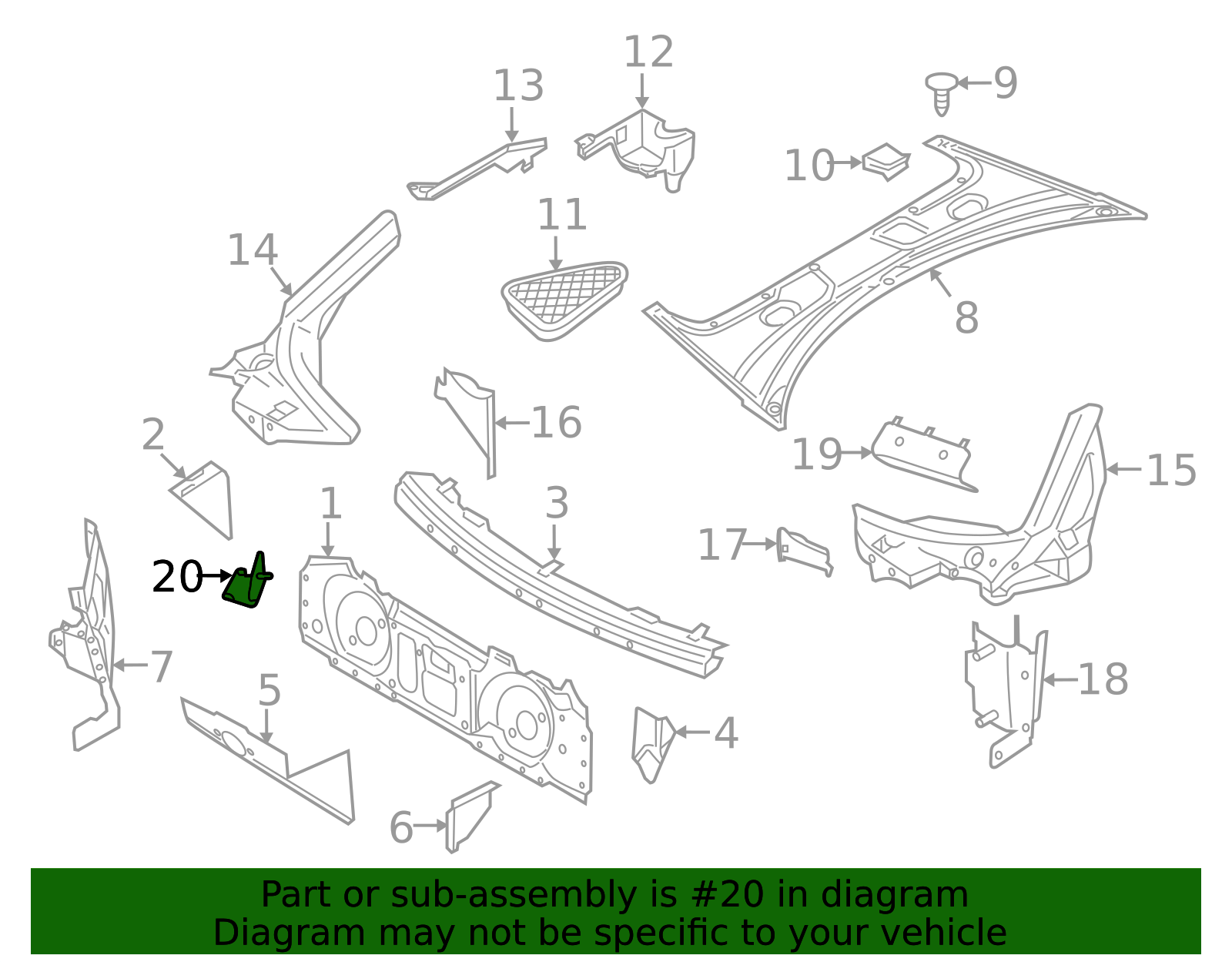 420-801-776 - High-Quality Cowl Plenum Panel Bracket for 2014-2015 Audi ...