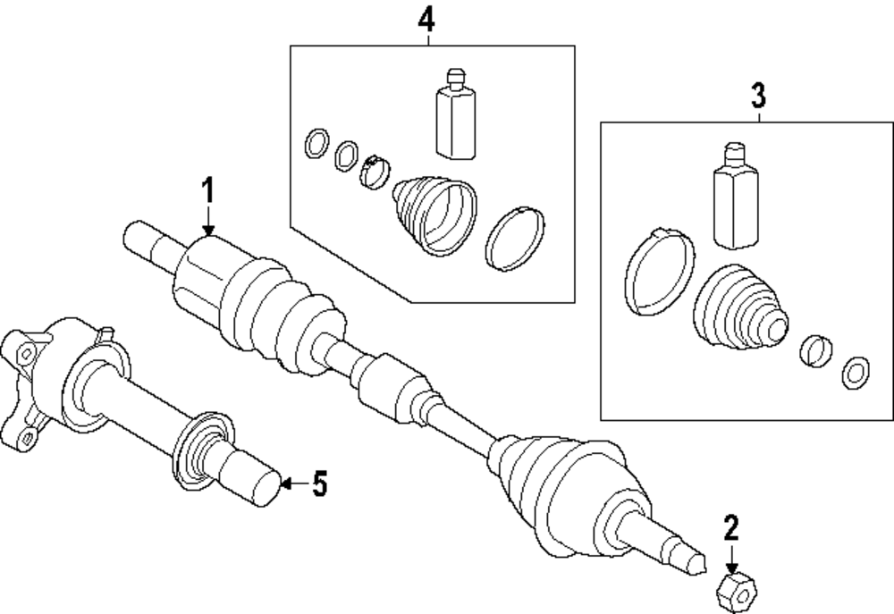 Hyundai - 49500-BF000 - Axle Assembly - 2024-2025 Hyundai Kona Electric ...