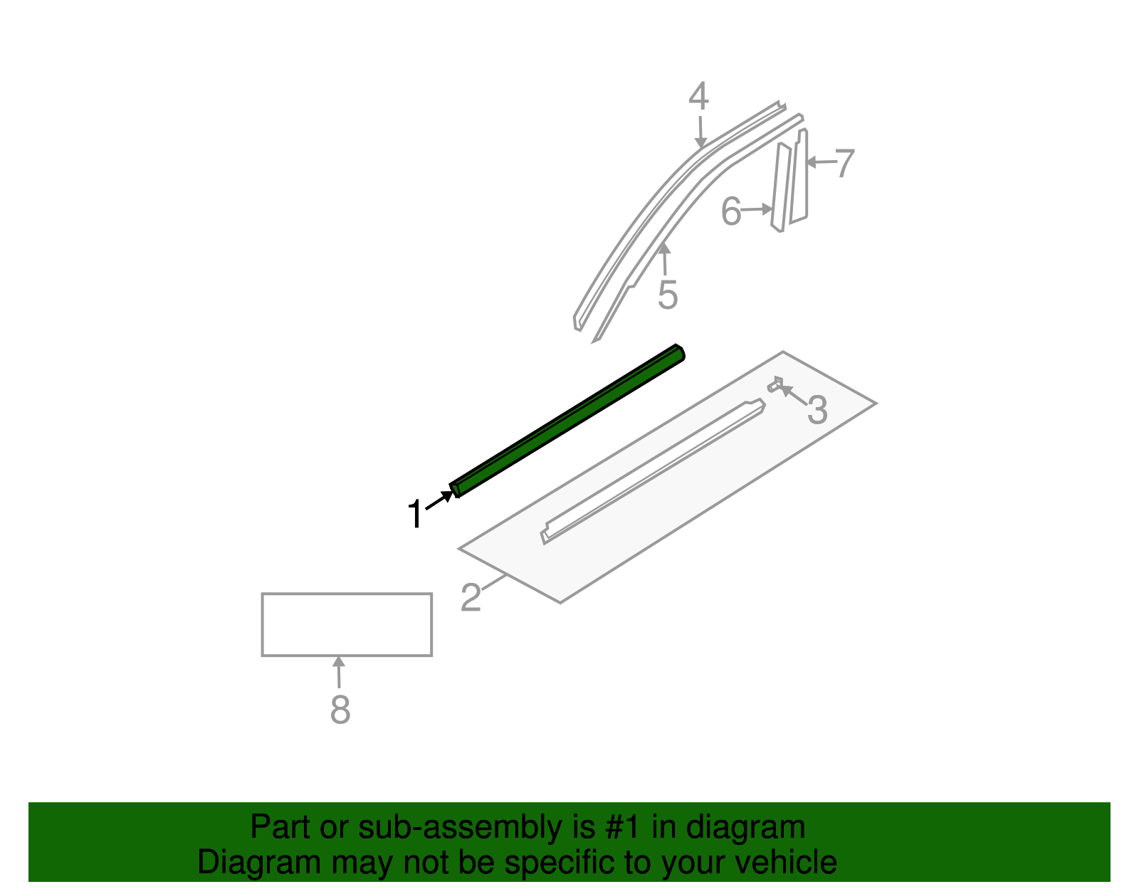 GK2A-50-681-27 - 2003-2005 Mazda 6 - Body Side Molding | Mazda Part Direct