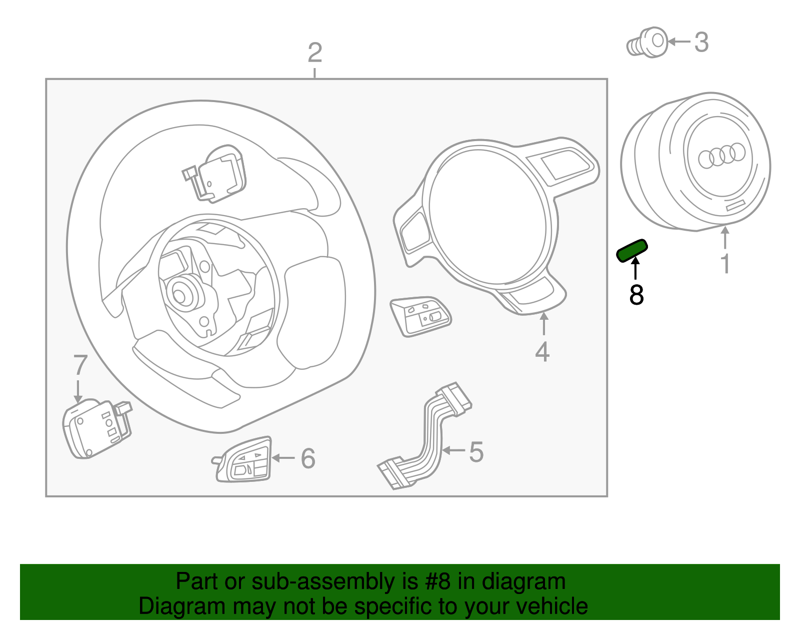 8T0-419-685-C-3Q7 - Emblem 2013-2017 Audi | Audi OEM Parts Guy