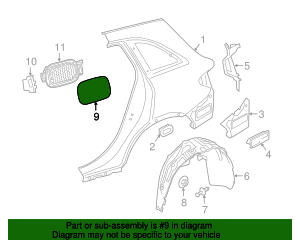 Genuine OEM Fuel Door | 253-757-04-00 | Fits Select 2016-2022 Mercedes ...