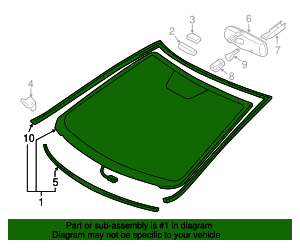 OEM 2012-2017 Toyota Camry Windshield Part # 56101-06560 | Modern ...