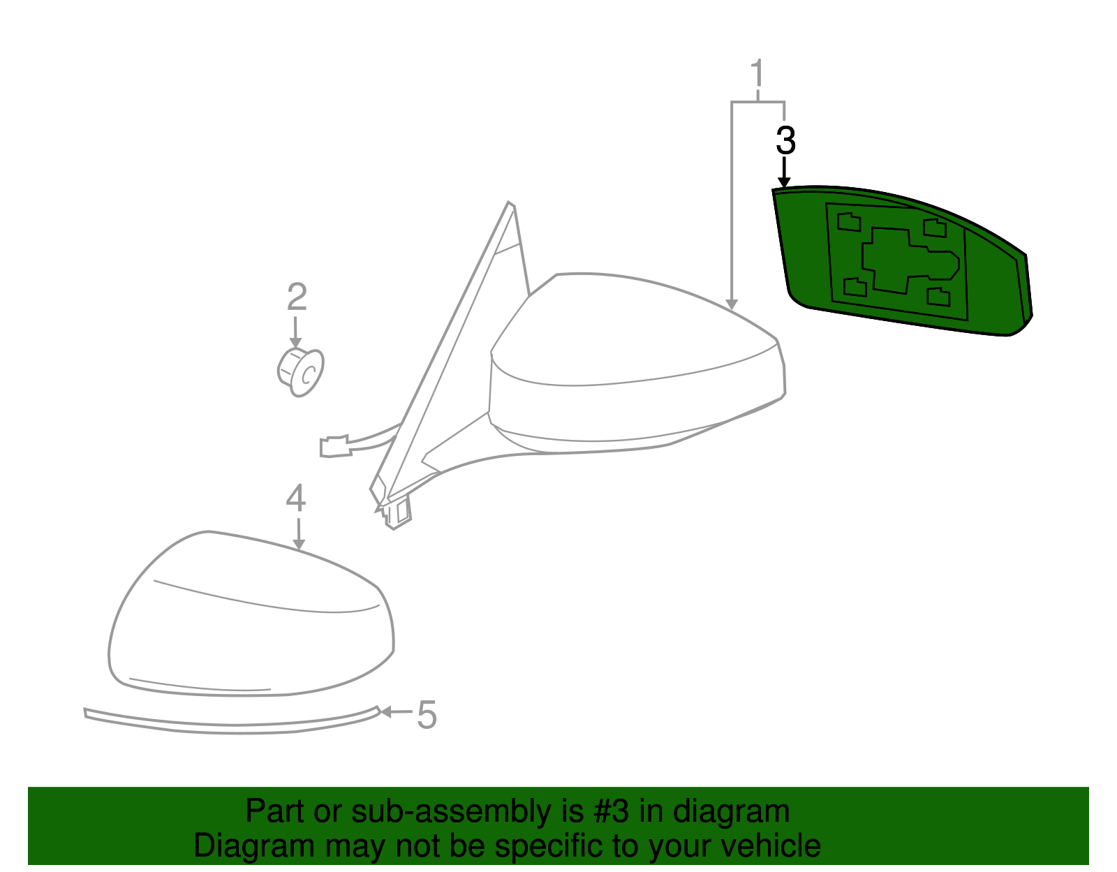 96365-1TC0A - Mirror Glass - 2009-2020 Nissan 370Z | Nissan OEM Parts ...