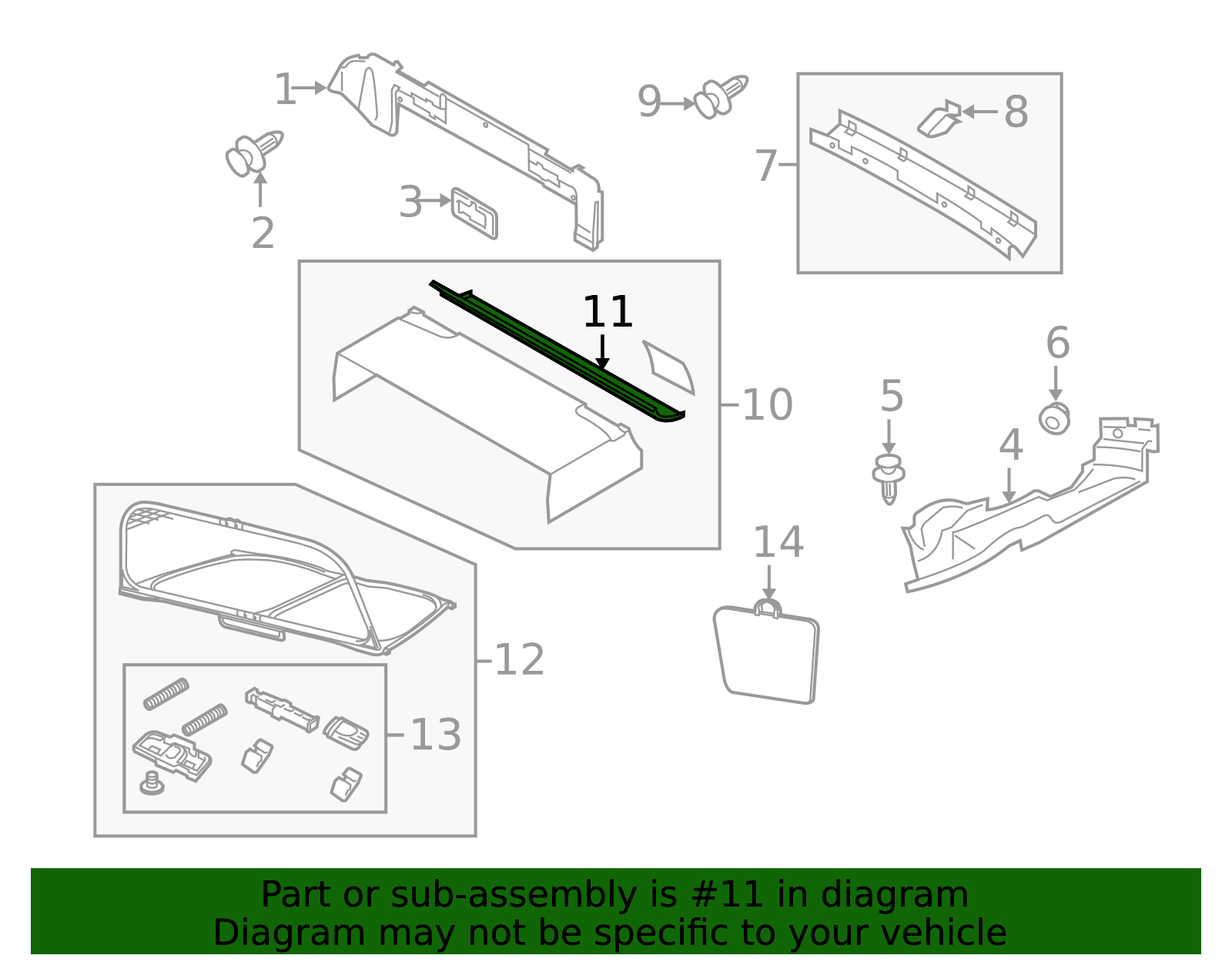8F0-863-657 - Convertible Top Stowage Compartment Storage Compartment ...