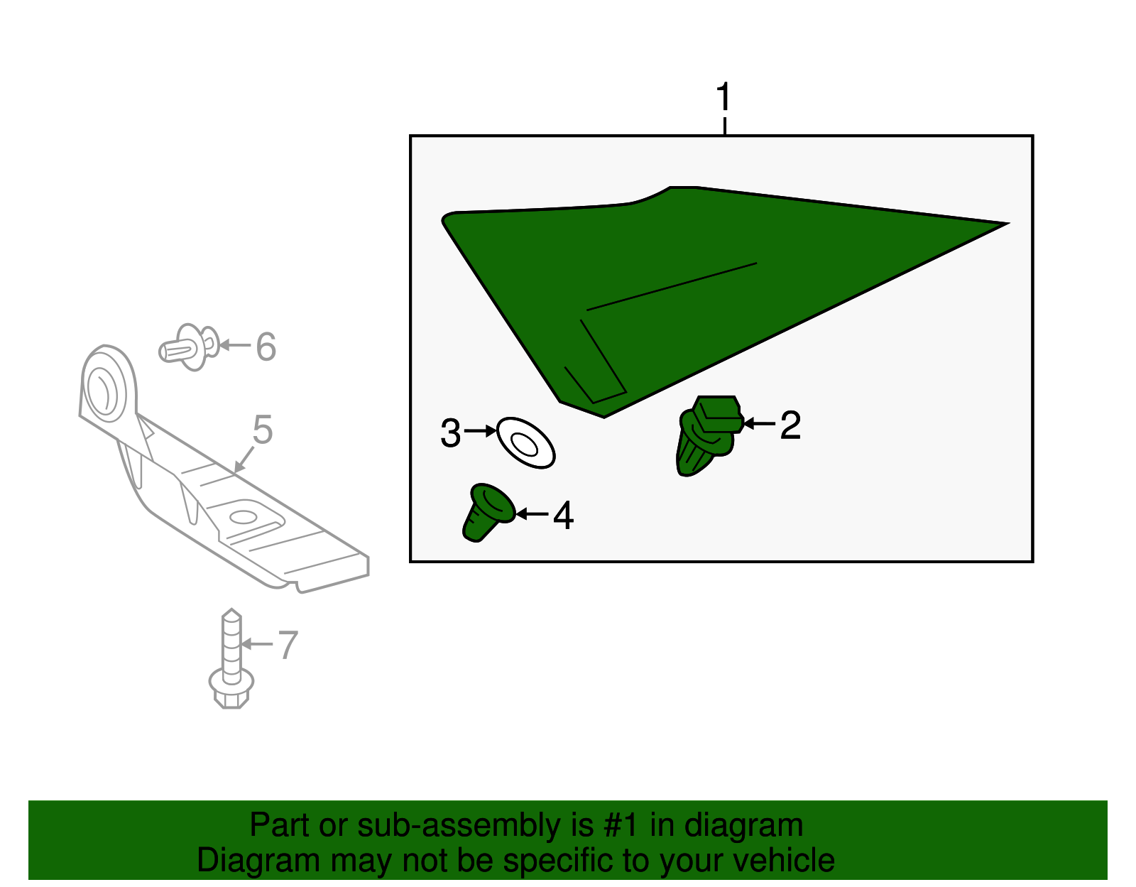 Genuine Toyota Applique part# 62505-47012 for 2016-2022 Toyota ...