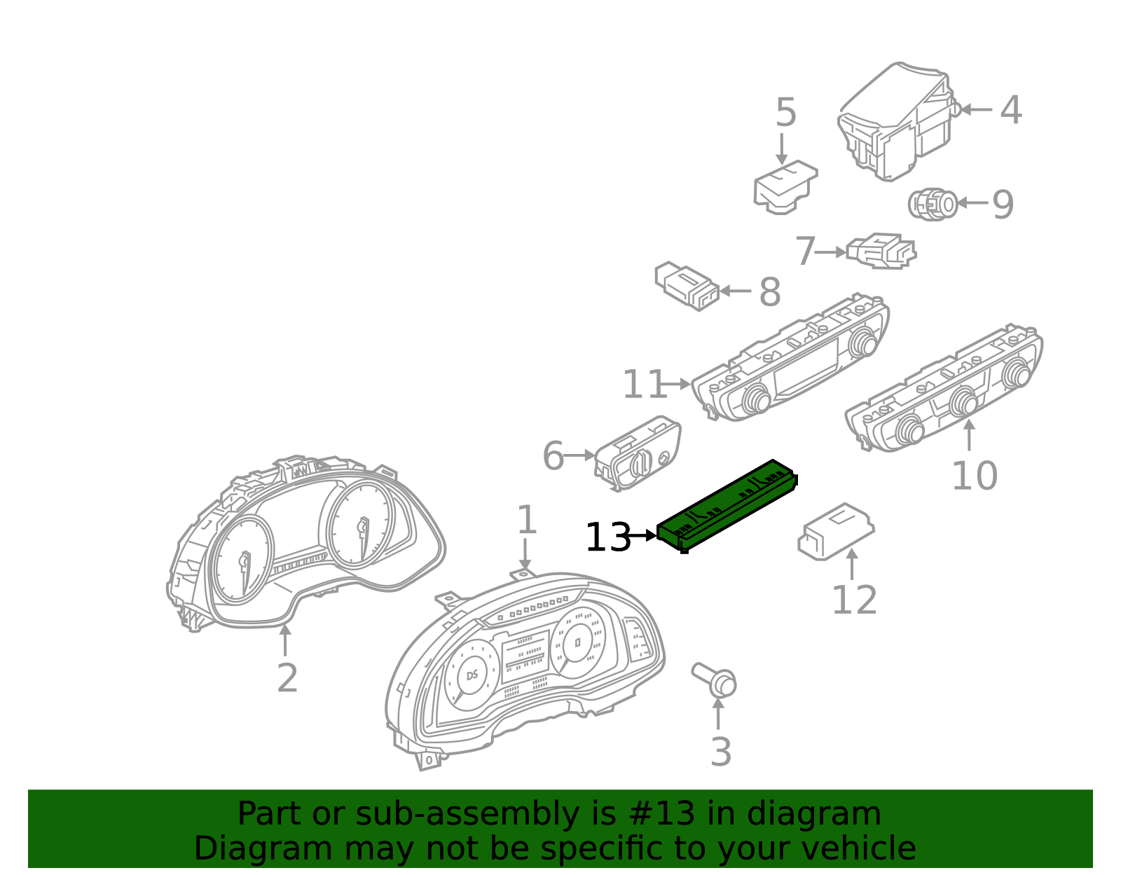 2018-2019 Audi Q7 Multi Switch 4M0-925-301-L | OEM Parts Online