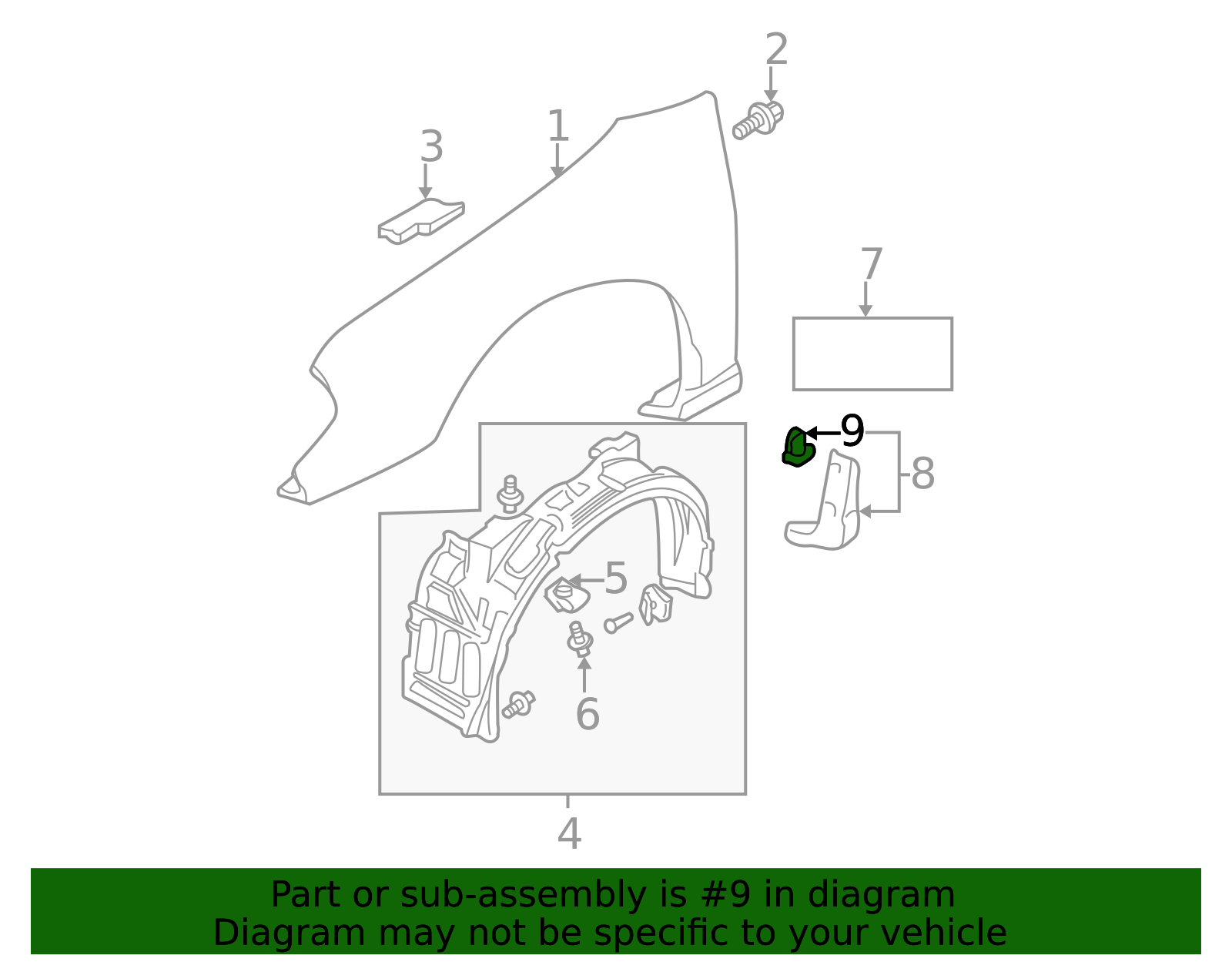 1995-2007 Mitsubishi Stone Guard Grommet MB361578 | Mitsubishi Parts ...