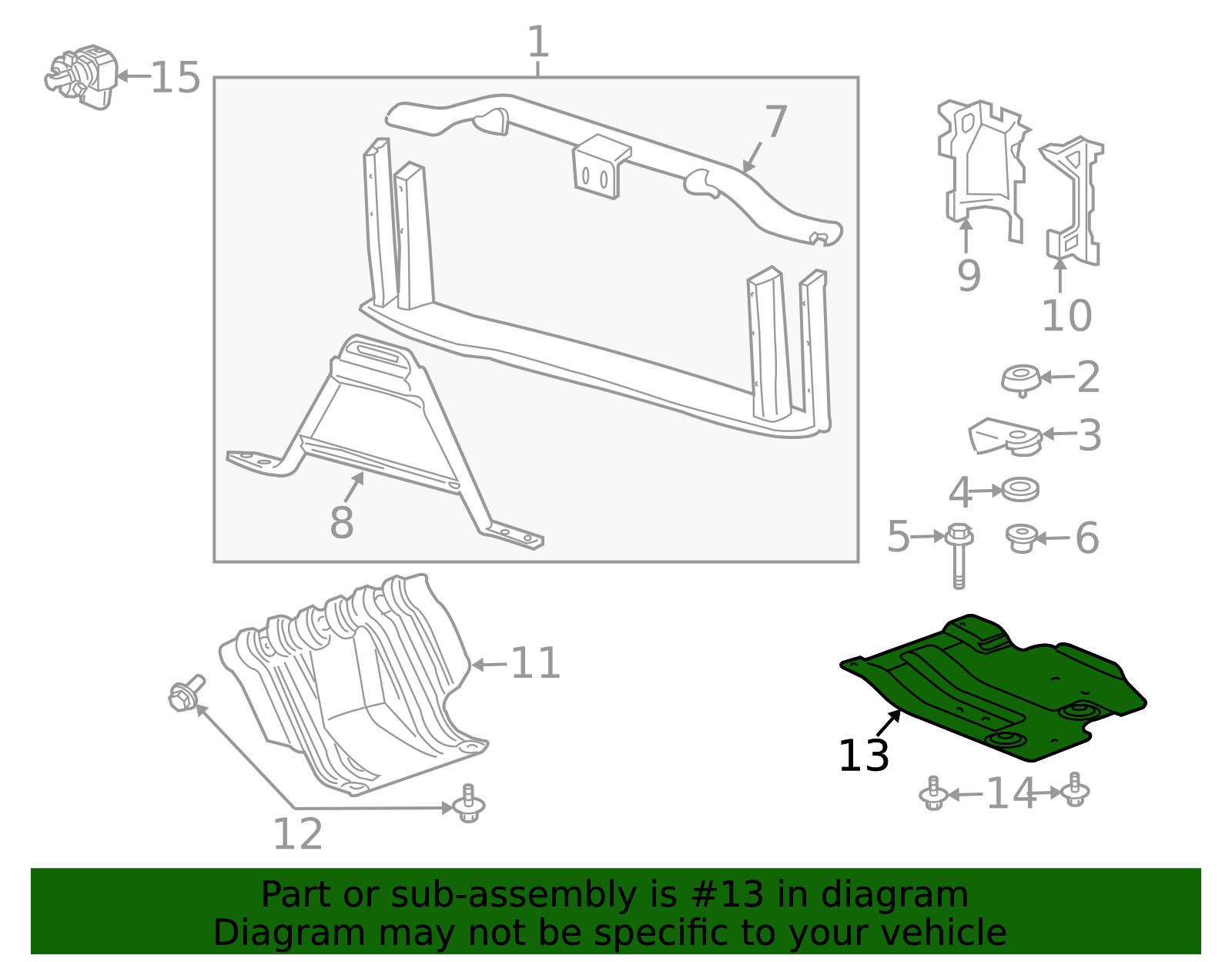 10365308 - High-Quality Powertrain Skid Plate for AutoNation Parts