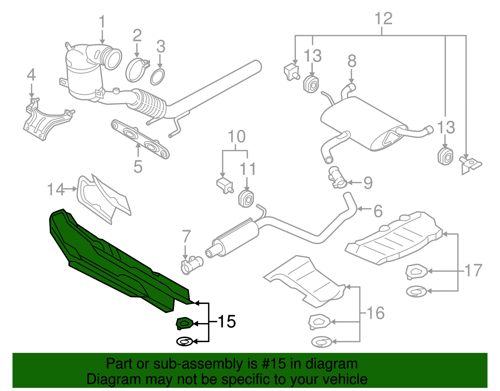 2015-2024 Volkswagen Heat Shield 5Q0-825-661-BS | VW Direct Auto Parts