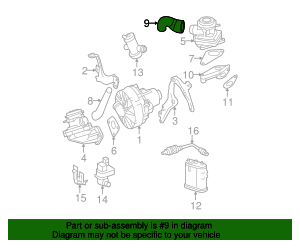 Genuine OEM Secondary Air Injection Pump Hose | 272-142-11-83 | Fits ...