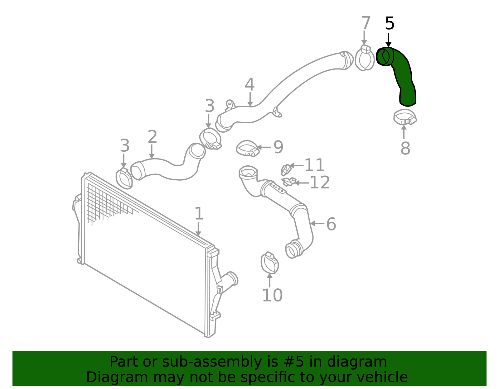 31261370 - Inter-Cooler Hose - 1998-2009 Volvo | Volvo OEM Parts Direct