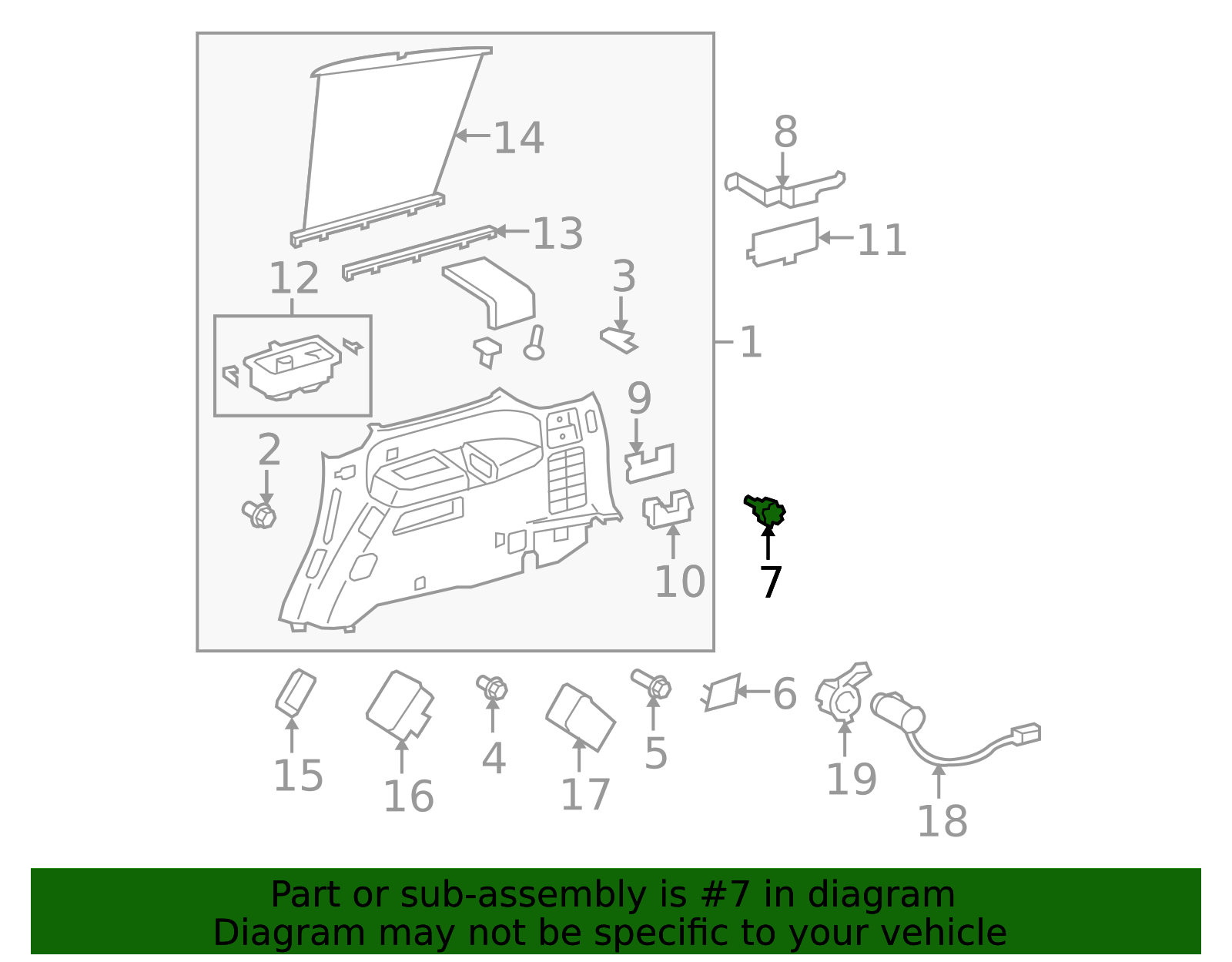 2008-2022 Toyota Sequoia - Hook 64267-0C010-C0 | Sparks Parts
