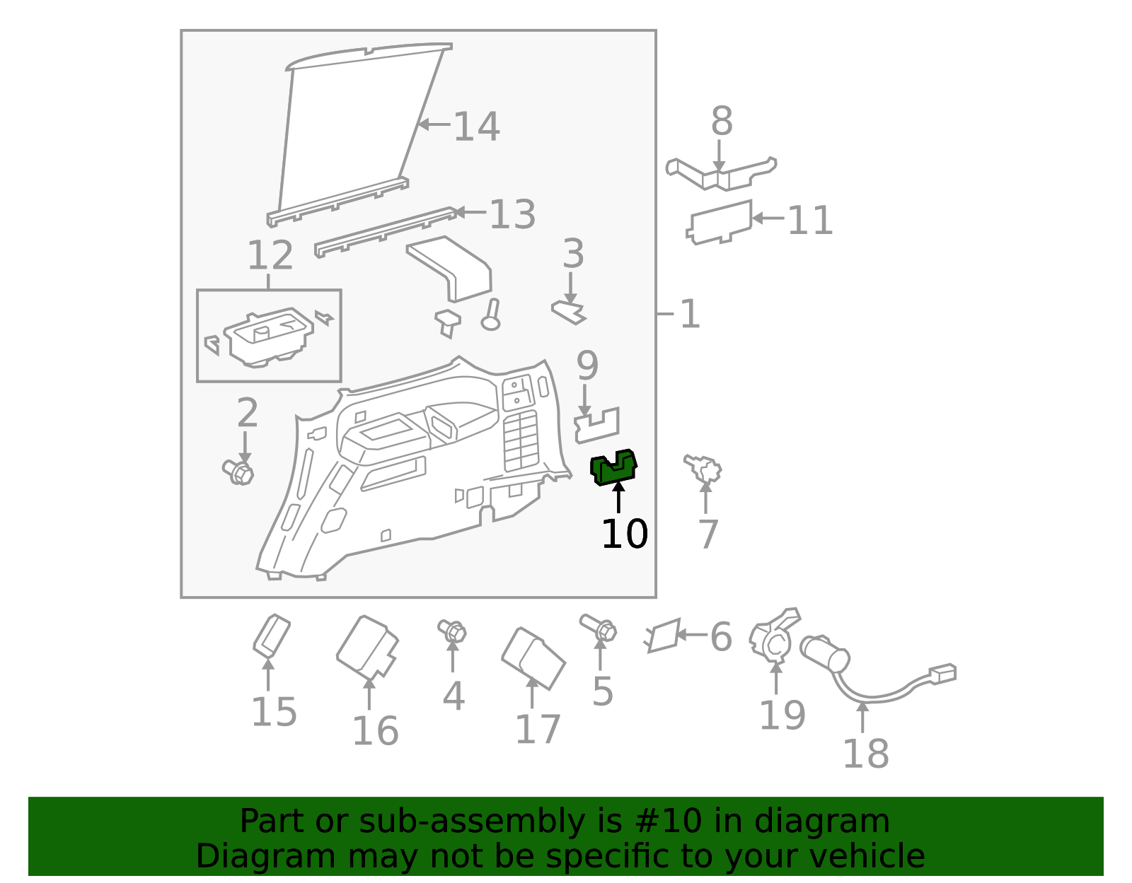 62423-0C050-C0 - 2008-2022 Toyota Sequoia - Tie Down Hook | Toyota ...