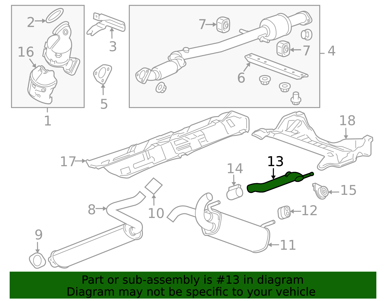 13343365 - High-Quality Exhaust Muffler Rear Pipe for 2011-2016 ...