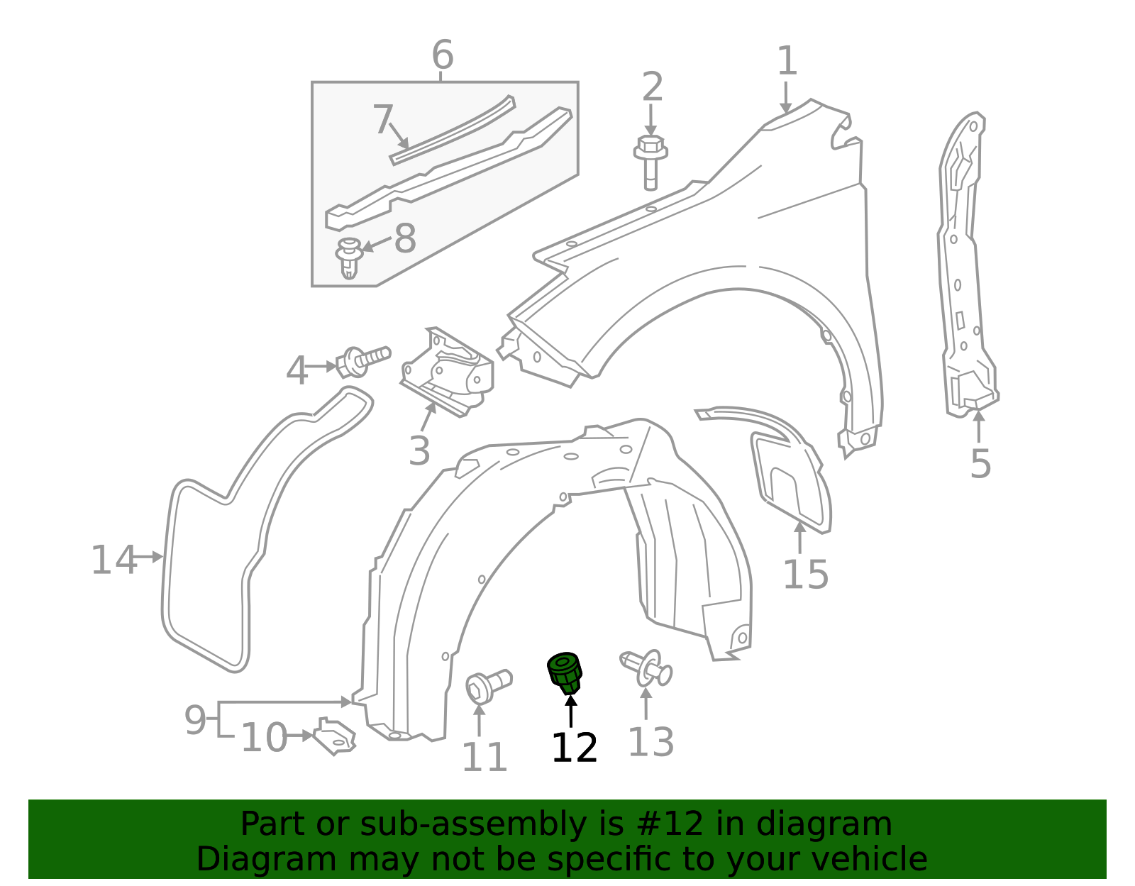 Genuine Official Toyota Fender Liner Grommet part# 90189-A0011 for 1995 ...