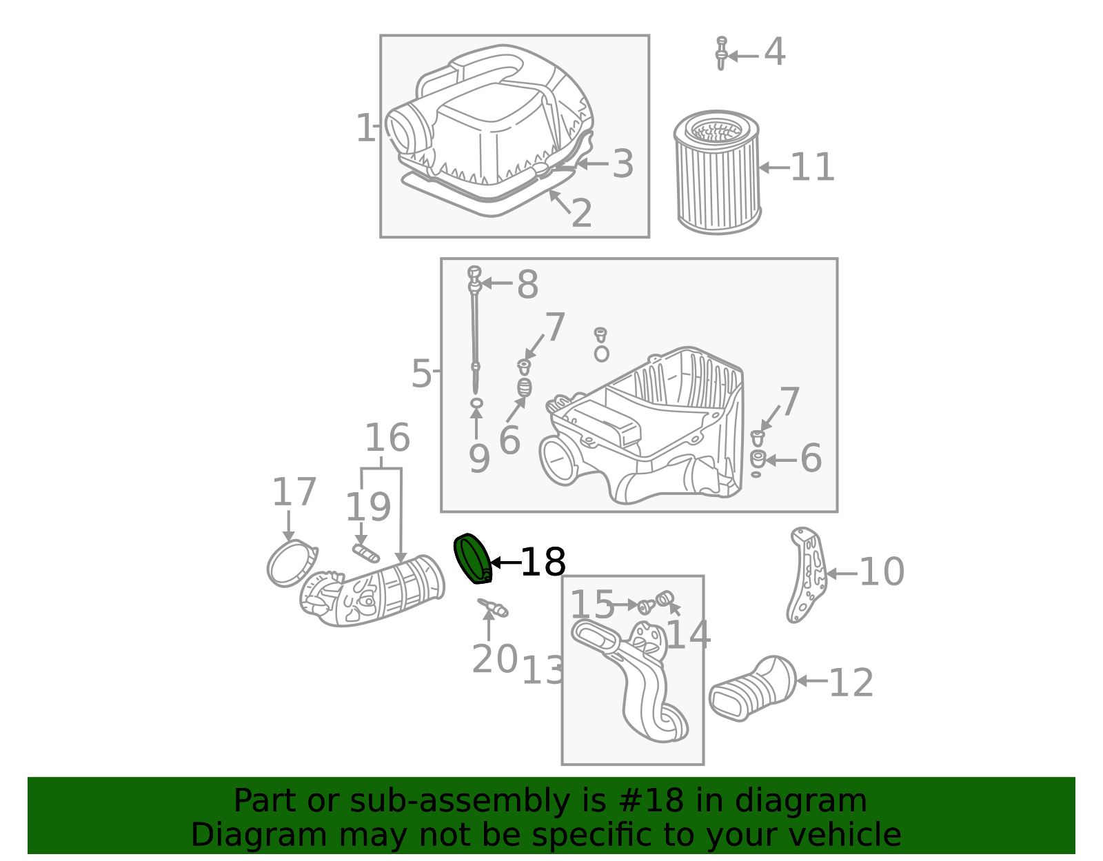 17314-PNA-013 - Engine Air Intake Resonator Clamp 2002-2006 Honda CR-V ...