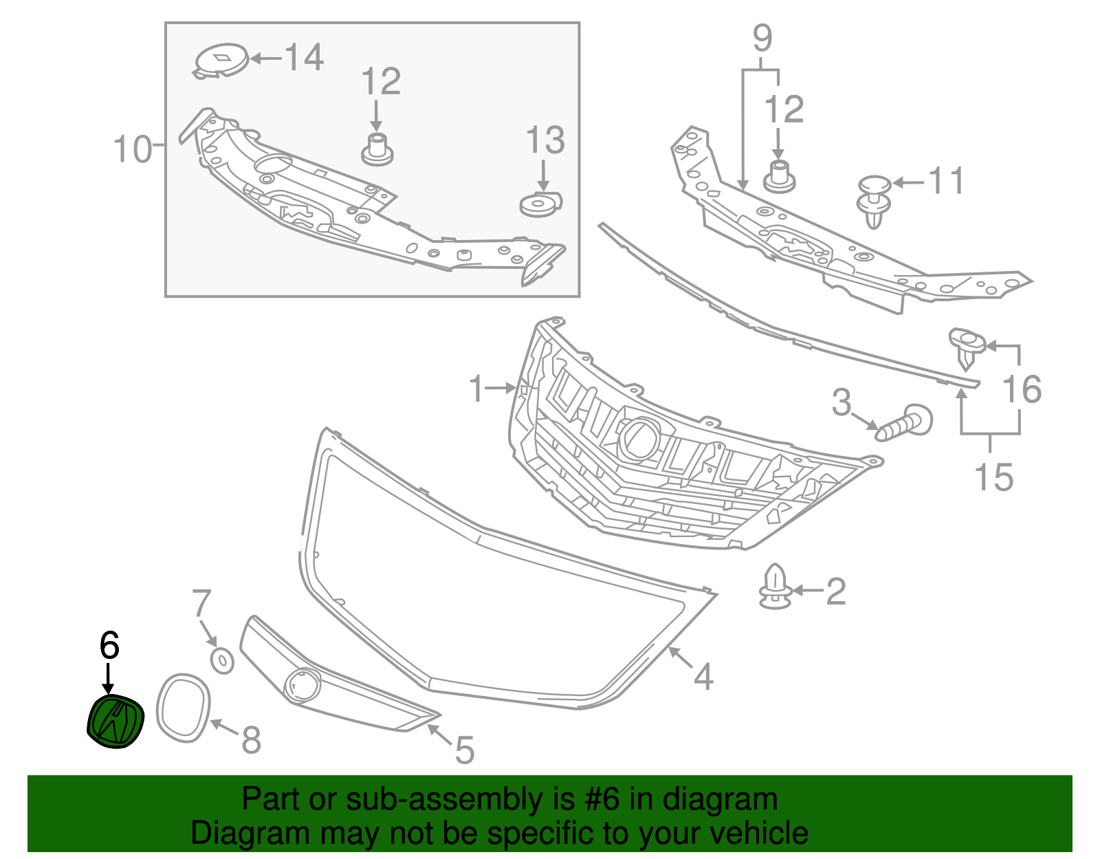 2009-2015 Acura Emblem 75700-TL2-A00 | OEM Parts Online