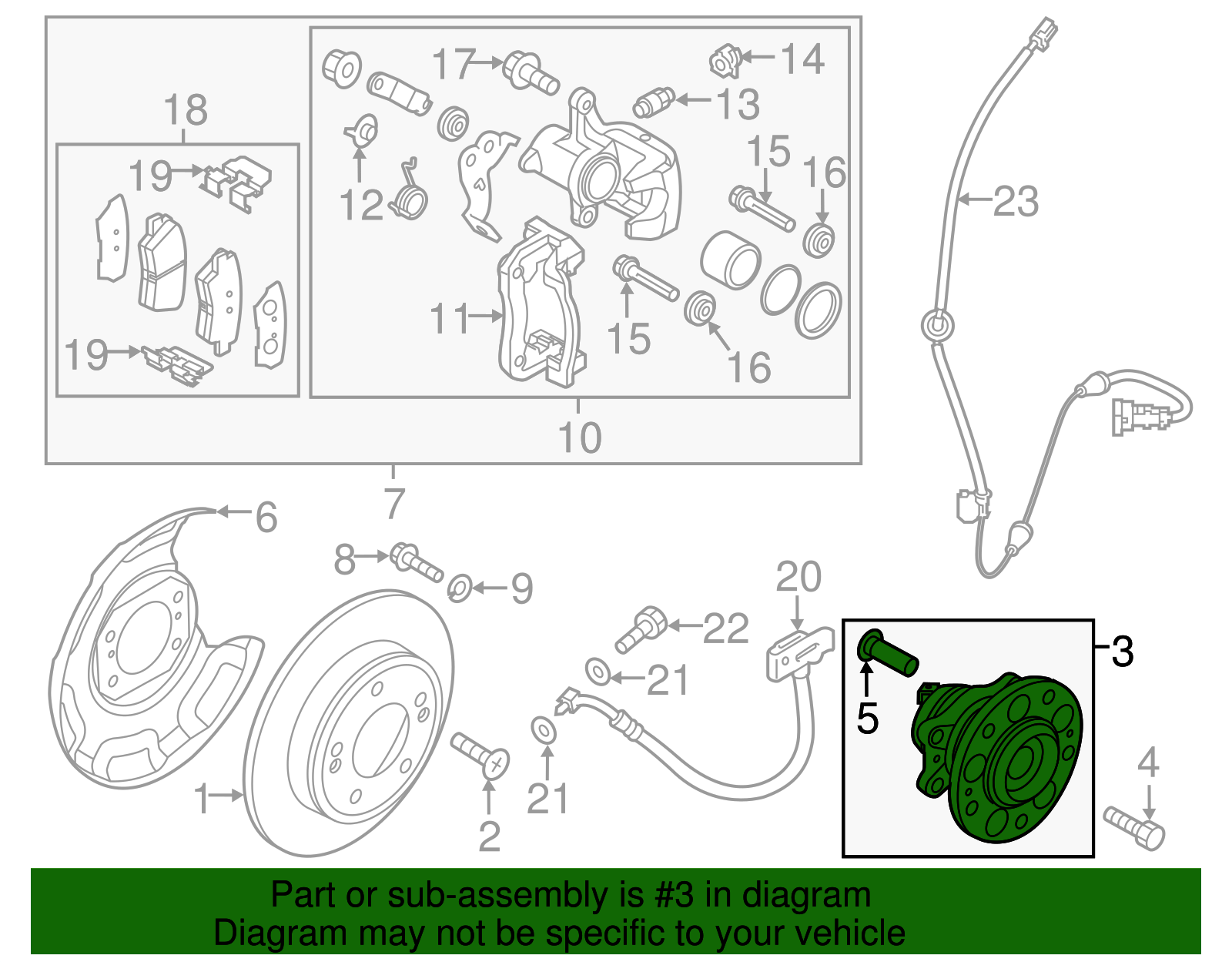 2014-2019 Kia Hub Assembly 52750-B2050 | TascaParts.com