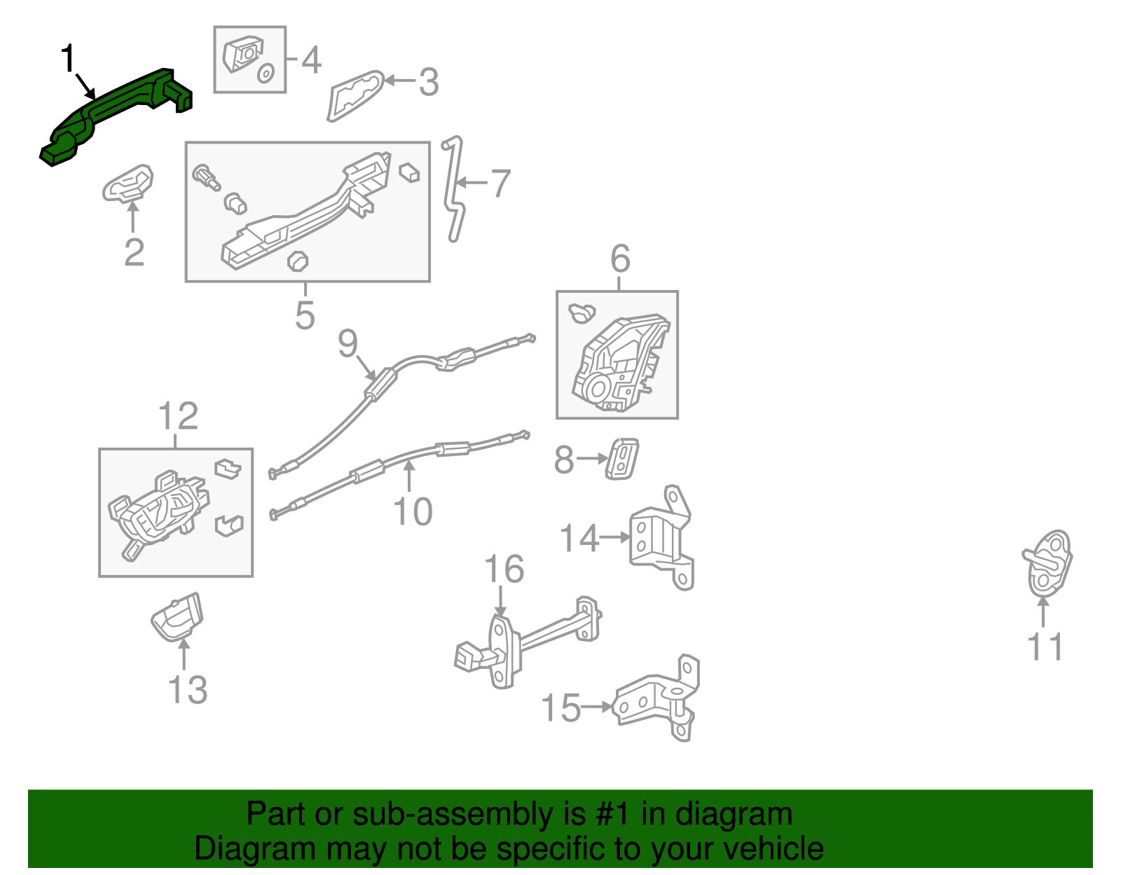 72181-TR0-A11YL - 2012-2016 Honda - Handle L *YR600M* (Kona Coffee ...
