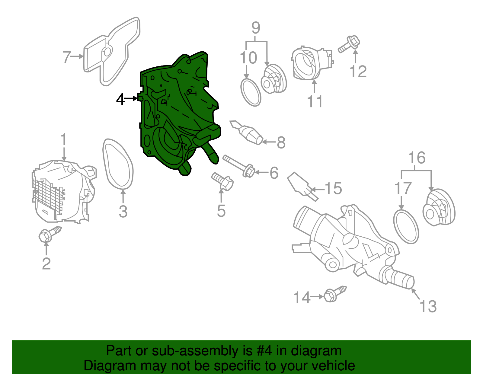 2017-2019 Nissan Rogue Thermostat Housing 11061-4BC0A | Team Nissan Inc.
