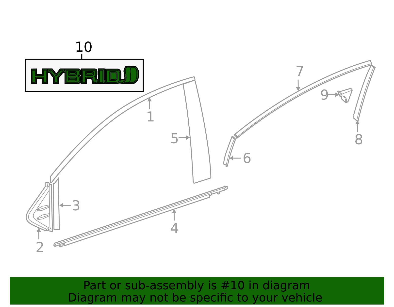 2019-2024 Toyota Door Emblem 75445-0R010 | Toyota Parts Center
