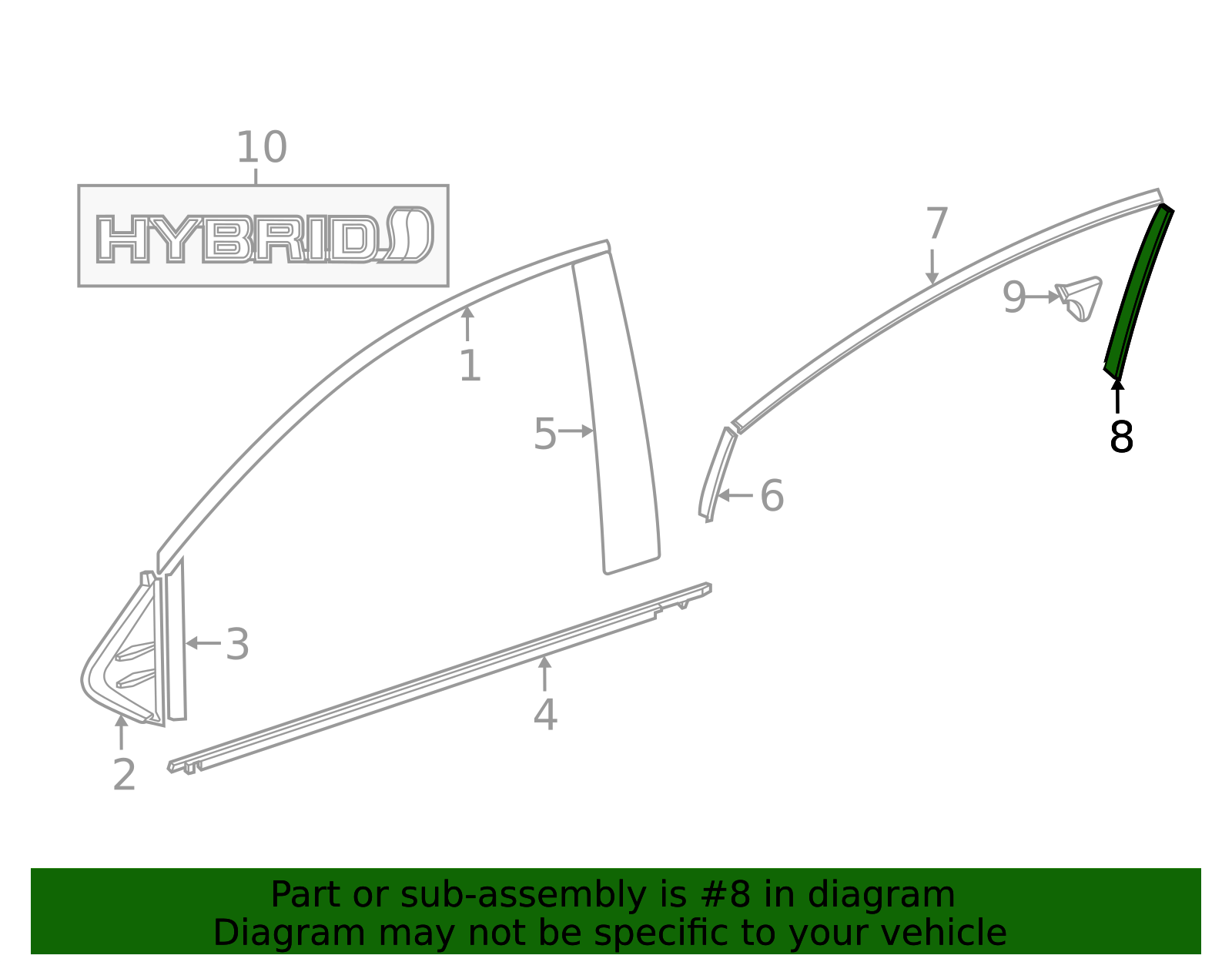 Genuine Official Toyota Black Out Tape part# 75969-08020 for 2021-2025 ...