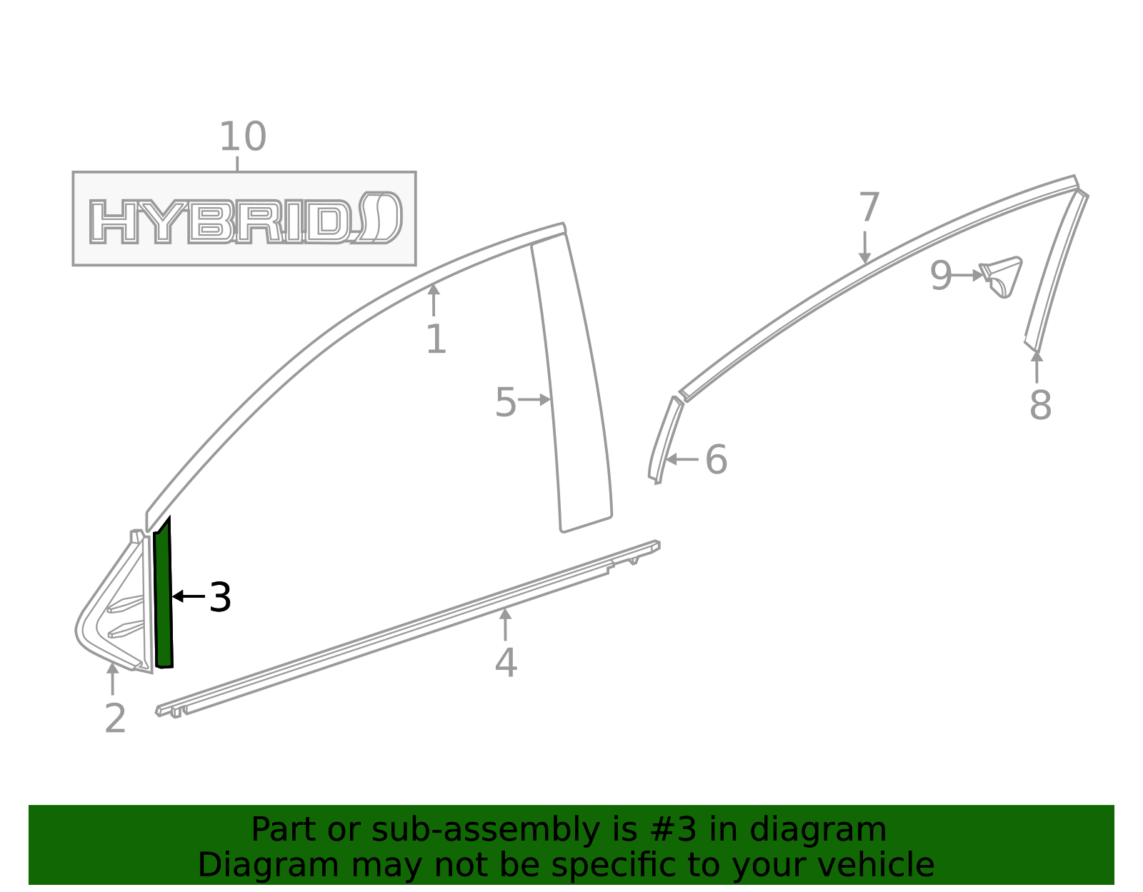 2021-2025 Toyota Sienna Front Molding 75751-08010 | Toyota Parts Center