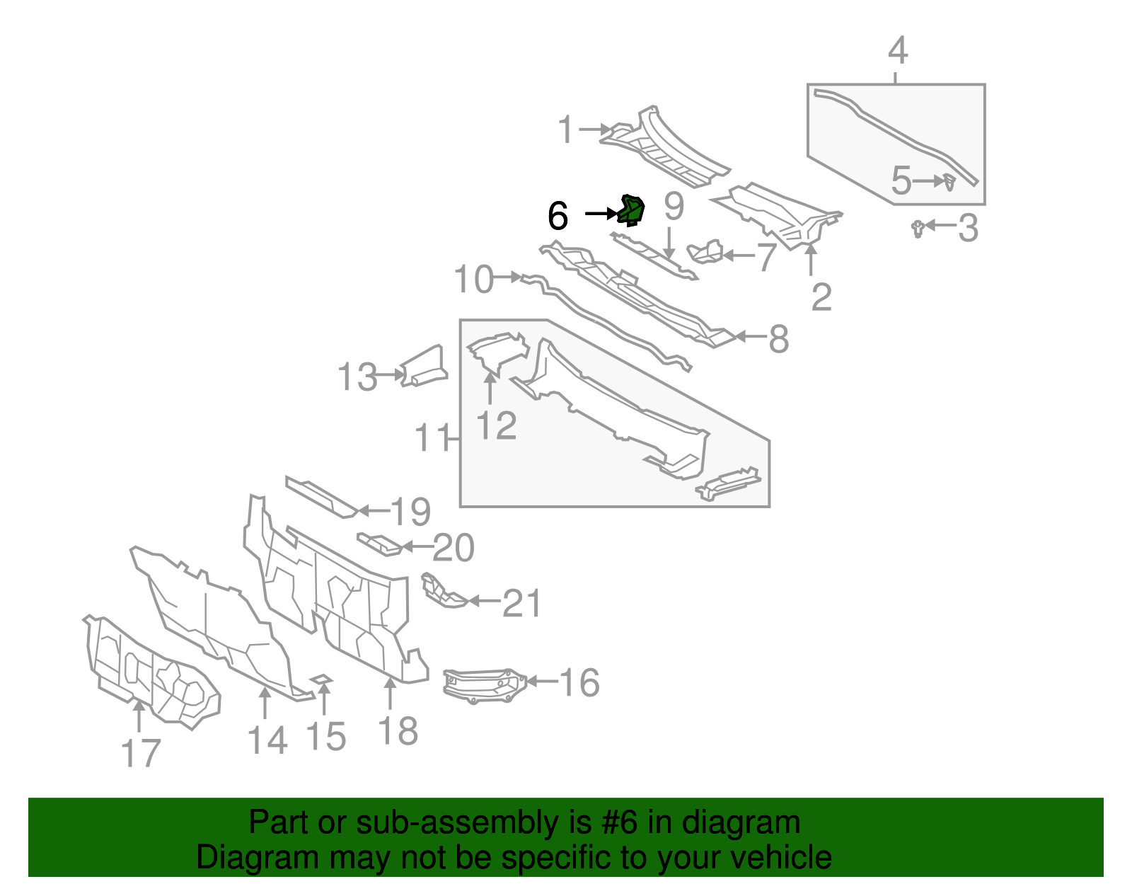 2009-2013 Toyota Corolla Splash Shield 55737-02060 | Toyota Parts Center