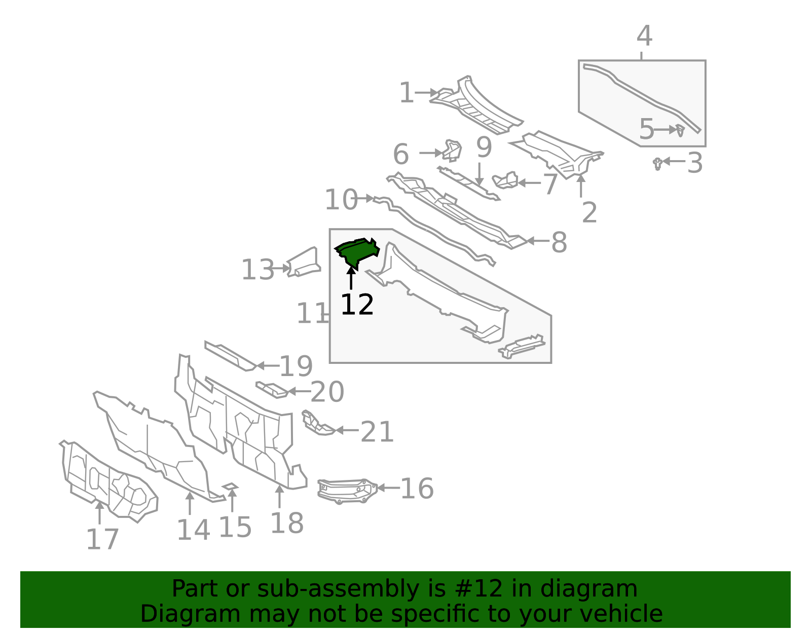 55705-02080 - High-Quality Cowl Side Panel for 2009-2013 Toyota Corolla ...