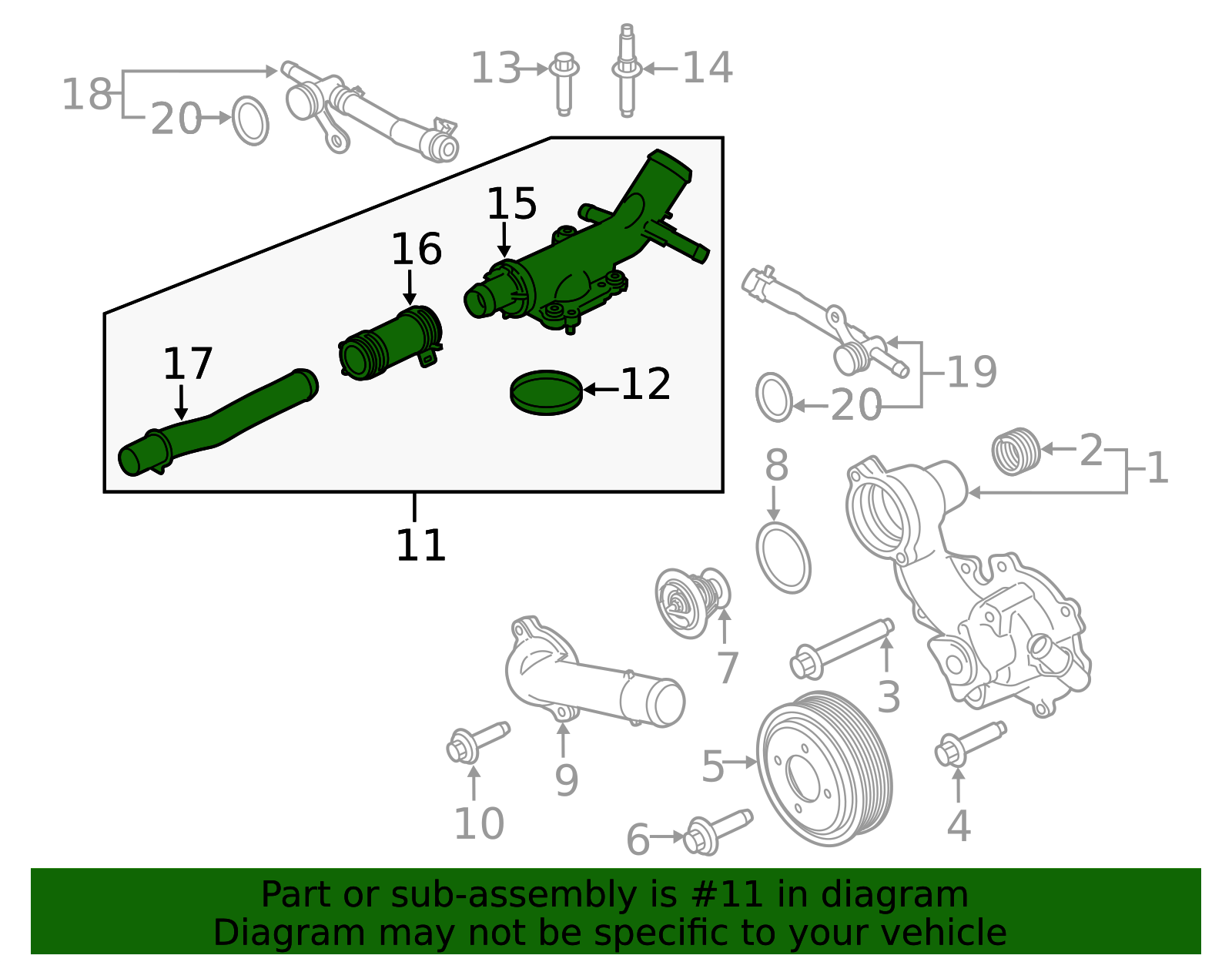 2015-2016 Ford F-150 Engine Coolant Outlet Flange FL3Z-8592-A | OEM ...