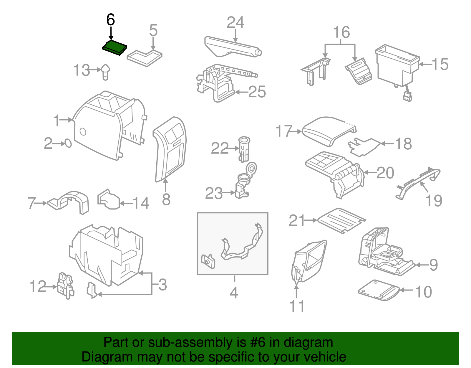 1K0-863-328-A-95T - Console Mat 2007-2016 Volkswagen | Wolfsburg Parts Direct